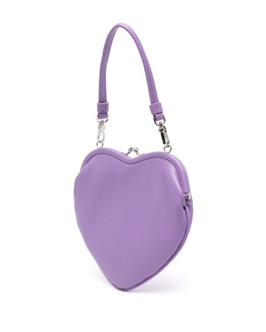 Vivienne Westwood Belle Heart Leather Mini Bag in Purple | Lyst