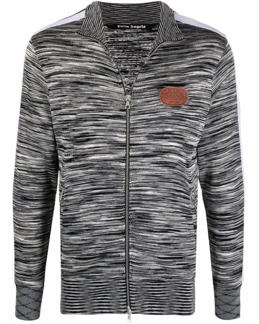 Palm Angels X Missoni Melange Knit Zip-front Track Jacket in Grey | Lyst UK