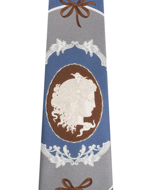Versace Cameo Tie in Blue for Men | Lyst