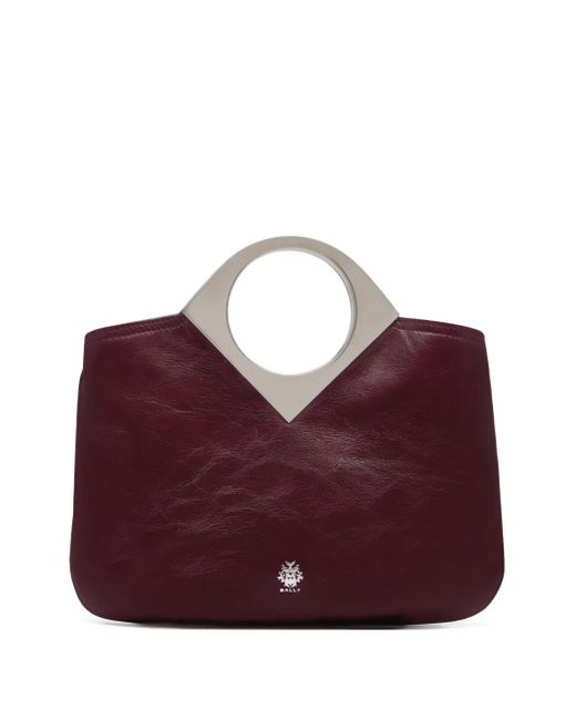 Bally Mini Anni Leather Tote Bag in Purple | Lyst UK