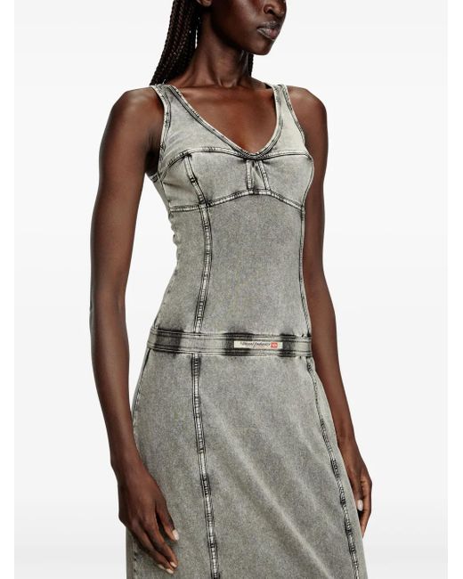 DIESEL D-Inny Denim Dress in Gray | Lyst DIESEL D-Inny Denim Dress in Gray | Lyst