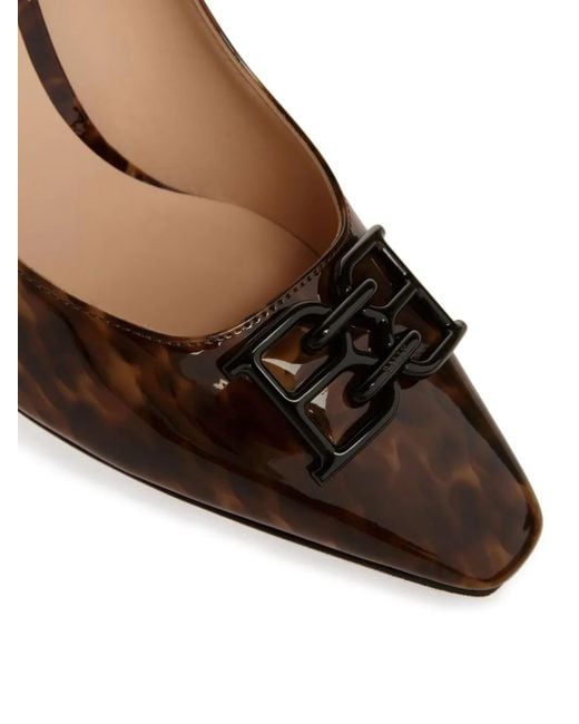 Bally 85Mm Evanca Leopard-Print Patent Pumps in Brown | Lyst