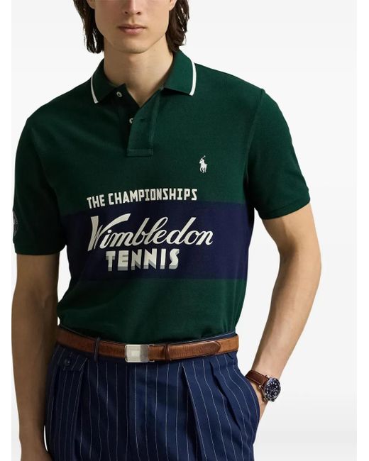 Polo Ralph Lauren Wimbledon Polo Shirt in Green for Men | Lyst