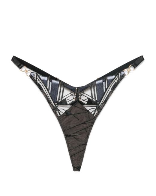 Bordelle Cubism Thong in Metallic | Lyst