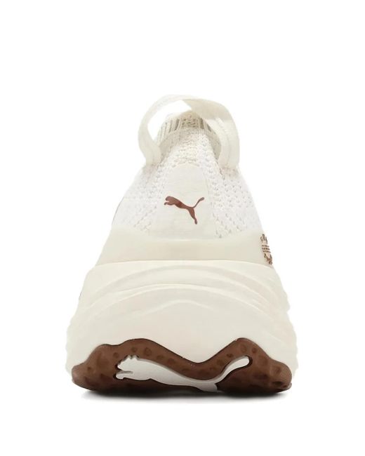 PUMA Foreverrun Nitro Knit "Warm Teak" Sneakers in White | Lyst