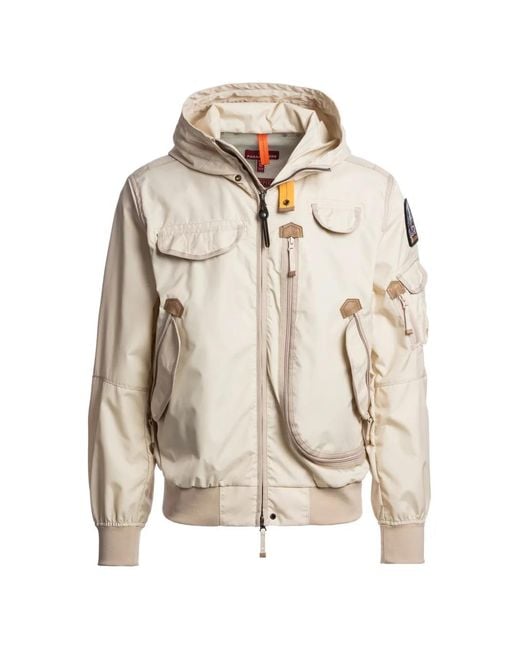 Parajumpers Logo-Patch Hooded Jacket in Natural for Men | Lyst UK