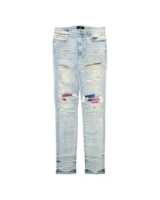 Amiri Ripped Jeans in Blue for Men | Lyst UK