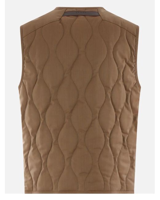 Sease Quilted Vest in Brown for Men | Lyst