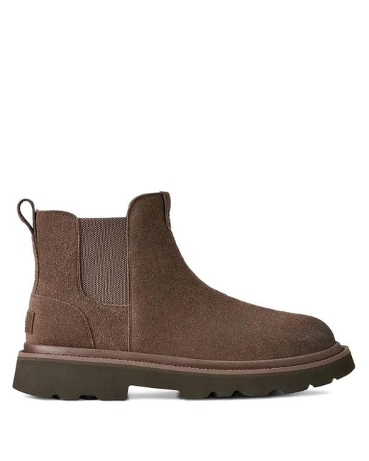 UGG Lug Logo-Detail Chelsea Boots in Brown for Men | Lyst UK
