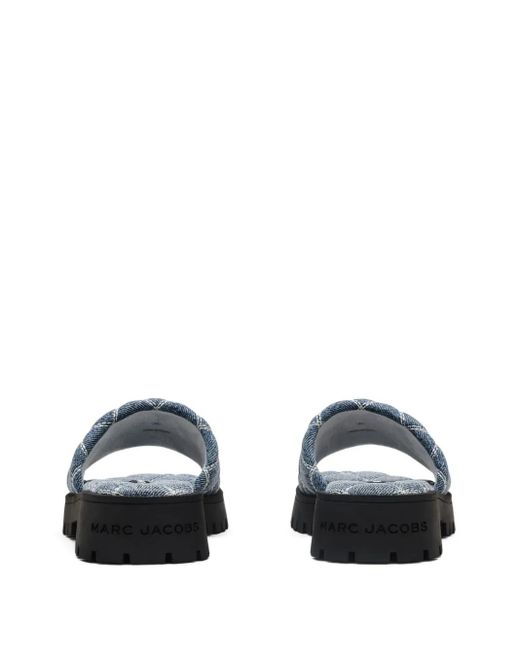 Marc Jacobs The Quilted Denim Slides in Blue | Lyst