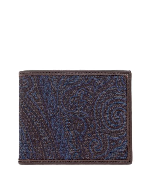 Etro Paisley-Pattern Leather Wallet in Blue for Men | Lyst UK