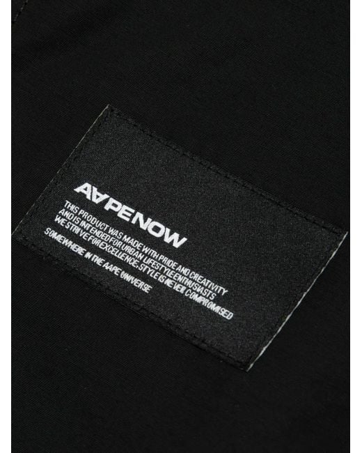 Aape By A Bathing Ape Logo Hooded Jacket in Black for Men | Lyst UK