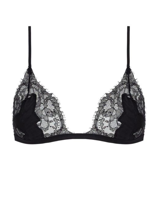 Kiki De Montparnasse Giselle Soft Cup Silk Bra In Black Lyst