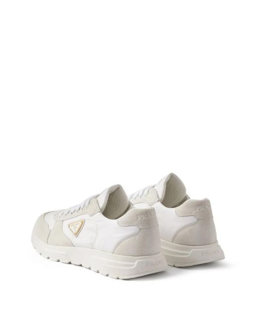 Prada Prax 2.0 Logo-Embellished Sneakers in White for Men | Lyst