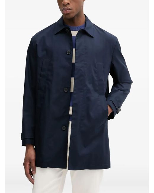 Benetton Buttoned Cuffs Shirt Jacket in Blue for Men | Lyst UK