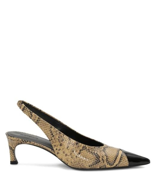 ROTATE BIRGER CHRISTENSEN Slingback Leather Pumps in Metallic | Lyst UK