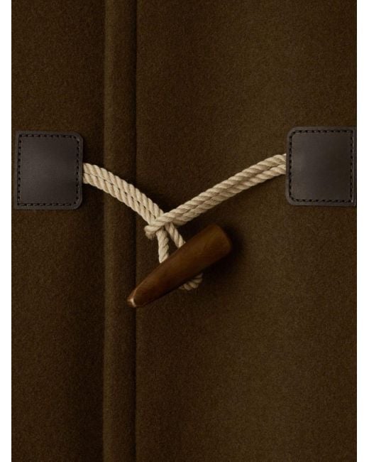 Burberry Toggle-Fastening Duffle Coat in Brown for Men | Lyst UK