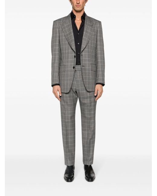 Tom Ford O'Connor Checked Wool Suit in Gray for Men | Lyst