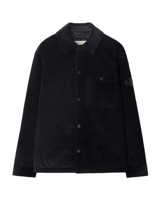 Burberry Corduroy Knight-Stamp Jacket in Black for Men | Lyst UK