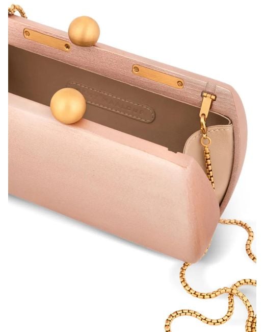 Gemy Maalouf Hard-Shell Wooden Clutch Bag in White | Lyst UK