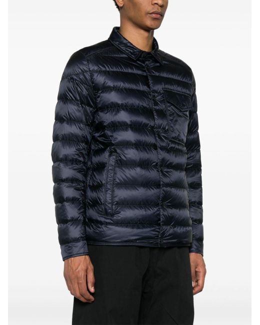 Moncler Logo-Appliqué Puffer Jacket in Blue for Men | Lyst