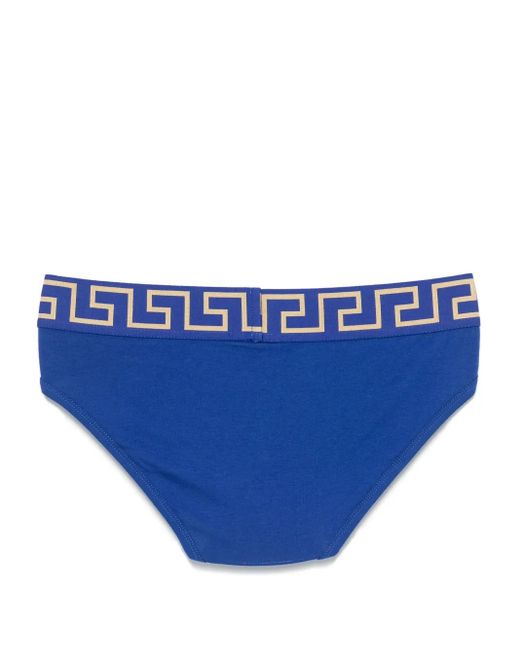 Versace Greca Border Briefs in Blue for Men | Lyst