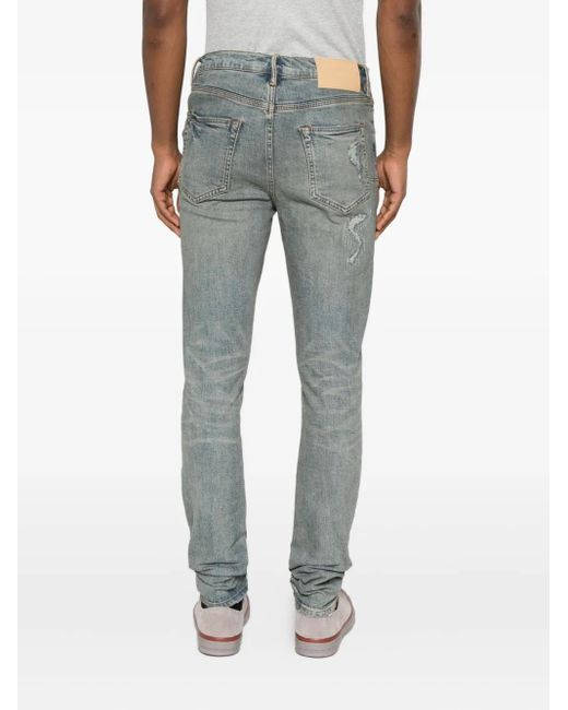 Purple Brand P001 Ripped Jeans in Grey for Men | Lyst UK