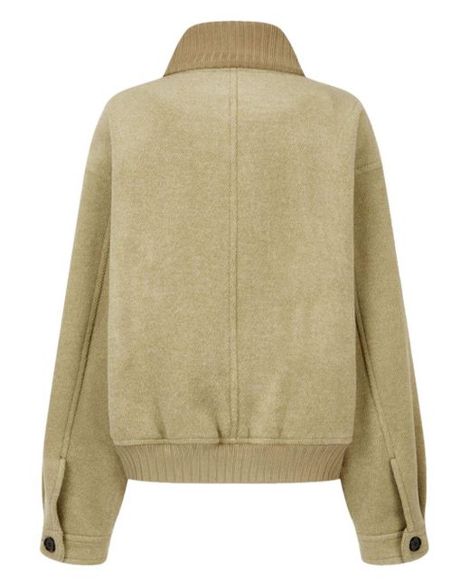 Studio Tomboy X Herringbone-Pattern Jacket in Green | Lyst