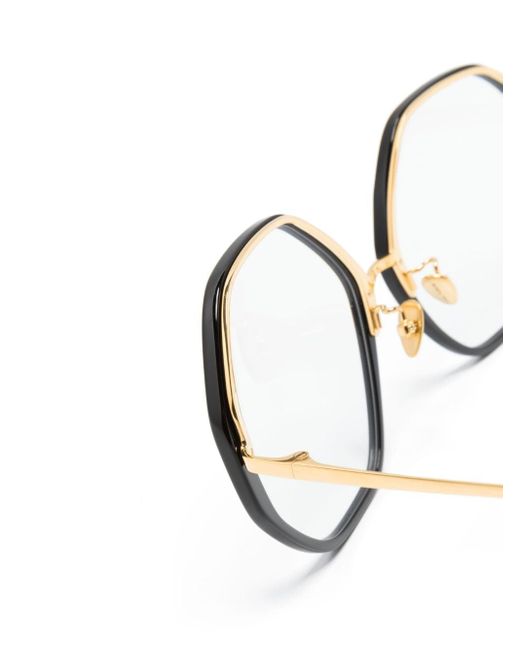 Linda Farrow Oversize-Frame Optical Glasses in Black | Lyst