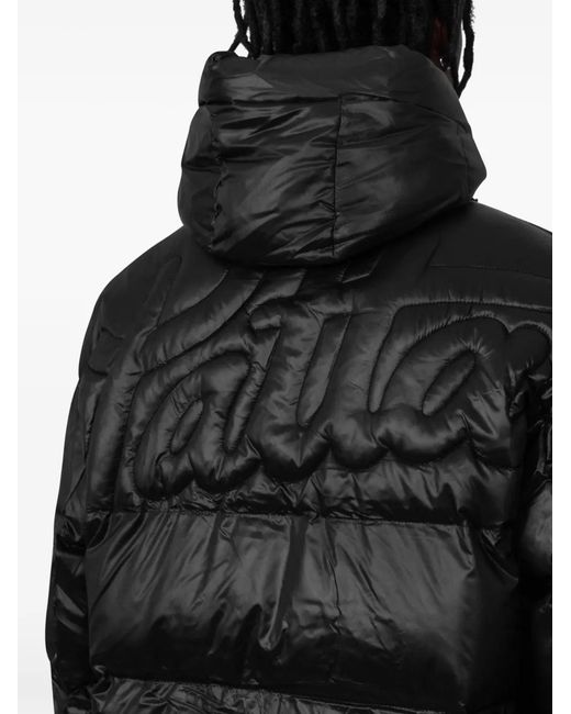 PATTA Quilted Script Logo Puffer Jacket in Black for Men | Lyst UK