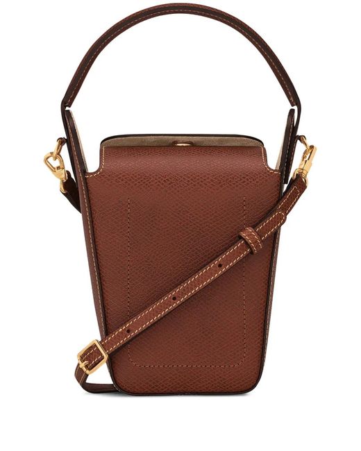 Longchamp Mini Épure Pop Corn Bucket Bag in Brown | Lyst UK