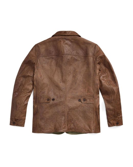 RRL Bradley Leather Jacket in Brown for Men | Lyst