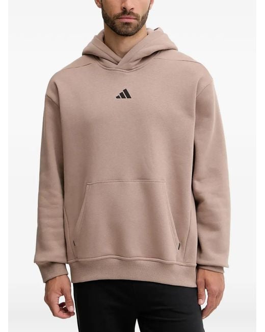 adidas Primelift Logo-Print Hoodie in Natural for Men | Lyst UK