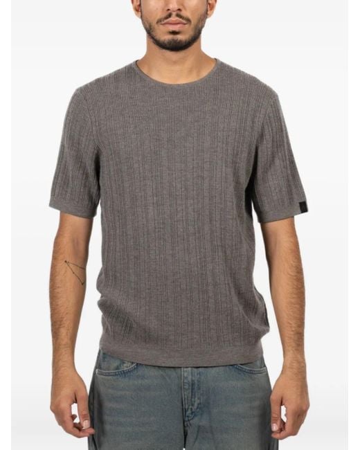 Rag & Bone Crawford Ribbed Crew-Neck T-Shirt in Grey for Men | Lyst UK