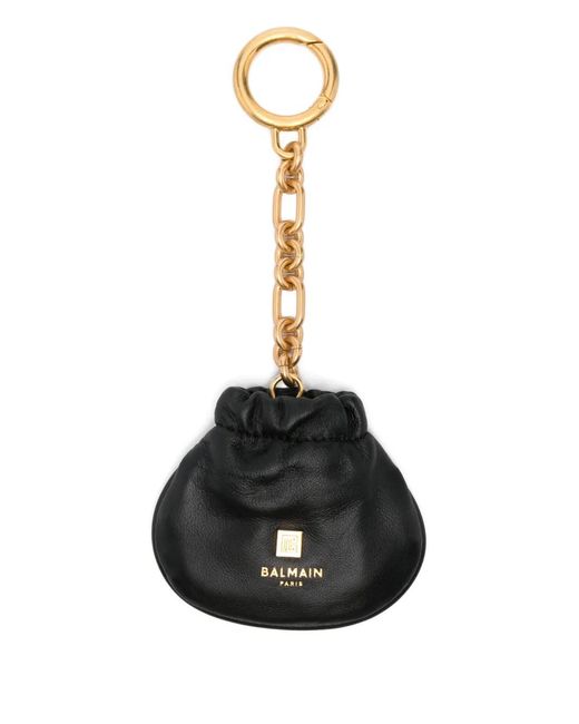 Balmain Chain Pouch Keyring in Black | Lyst UK