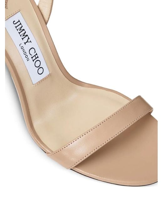 Jimmy Choo Jenn 100 Strap Sandals in White | Lyst UK