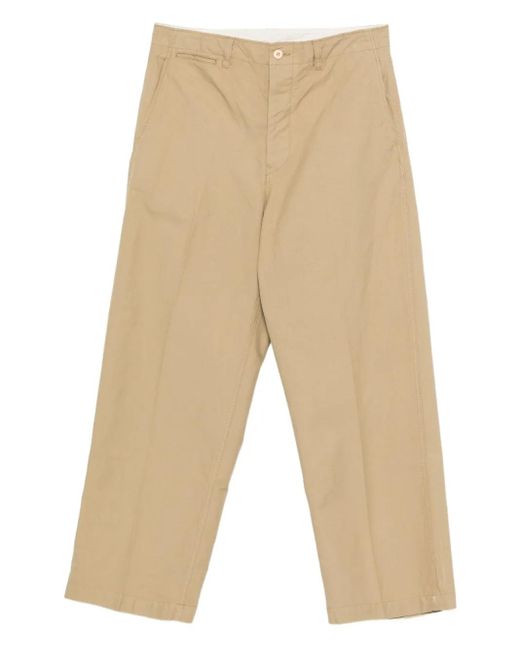 Visvim Button-Fastening Chino Trousers in Natural for Men | Lyst UK