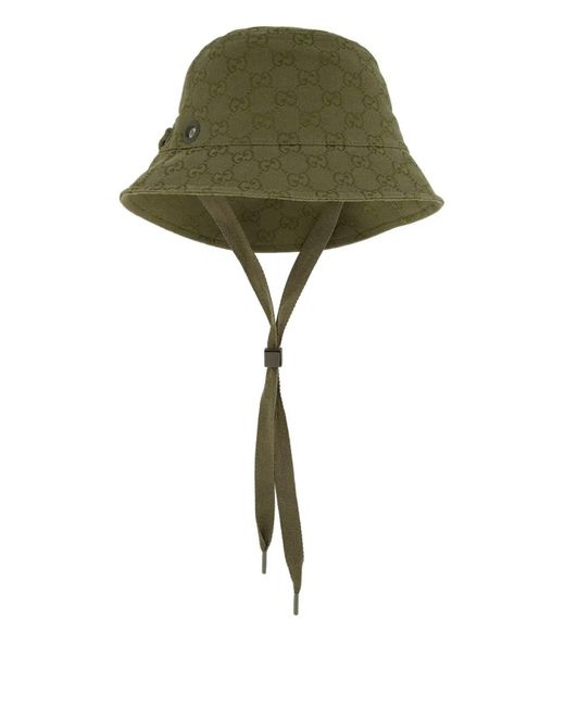 Gucci Gg Canvas Fedora Hat in Green for Men | Lyst UK