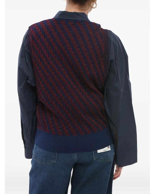 Loewe Checked Vest in Blue | Lyst