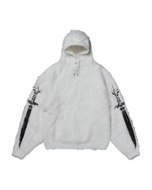 THUG CLUB Sword Hoodie in Grey for Men | Lyst UK