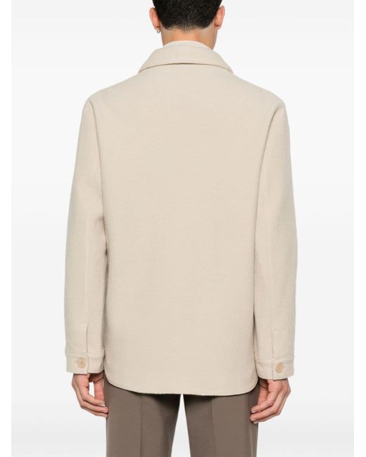 Sandro Bouclé Jacket in Natural for Men | Lyst