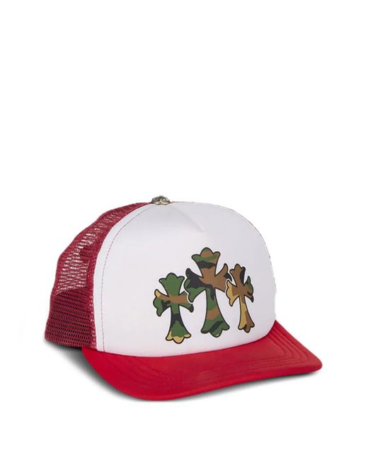 Chrome Hearts Triple Cross Trucker Hat in Red for Men | Lyst UK