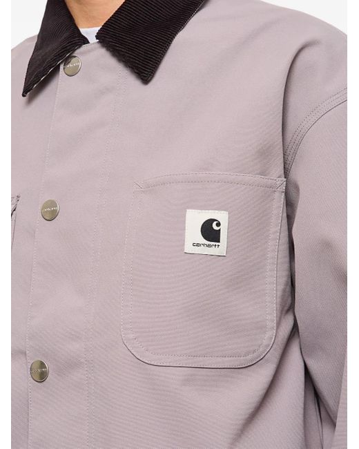 Carhartt Breast Pocket Velvet Collar Jacket in Gray | Lyst