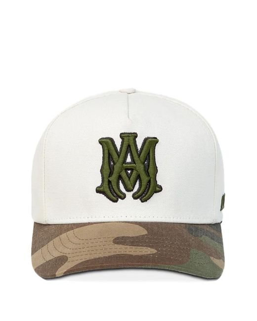 Amiri Ma Outline Camouflage Canvas Cap in White for Men | Lyst UK