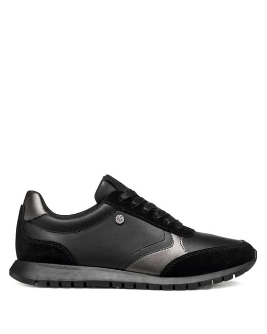 Geox Sukie Logo-plaque Sneakers in Black | Lyst UK