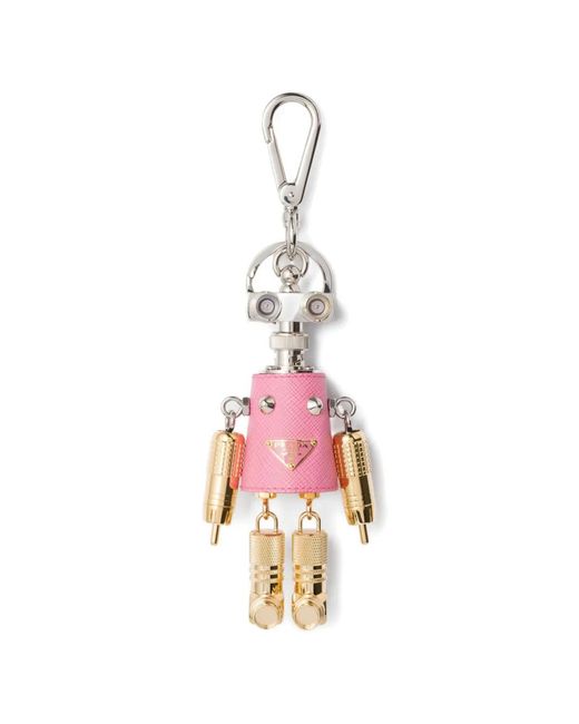 Prada Robot Charm Keyring in Pink | Lyst UK
