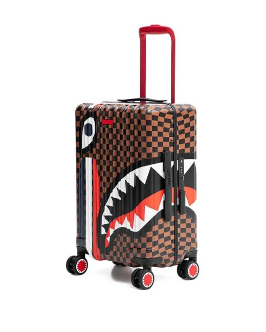 Sprayground Small Machine Francaise Check-Pattern Luggage in White | Lyst