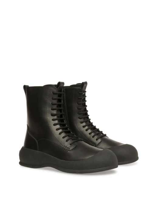 Bally Celsyo Round-Toe Boots in Black for Men | Lyst