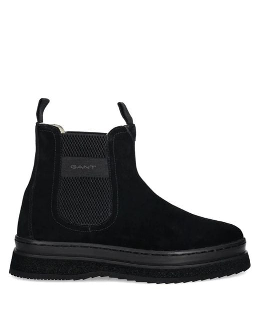 GANT Sistown Pull-Tab Platform Boots in Black | Lyst UK