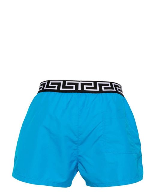 Versace Greek Key Swimsuit in Blue for Men | Lyst